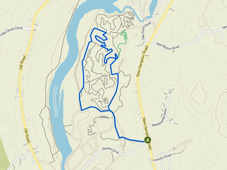 Circuito do parque Franklin Falls Reservoir — Franklin Começas o Tour ...